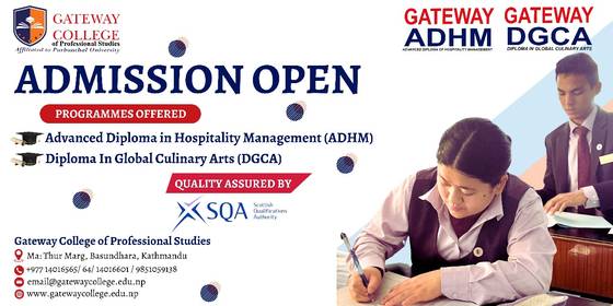 Admission Open for ADHM and DGCA Program at Gateway College of Professional Studies - Edusanjal