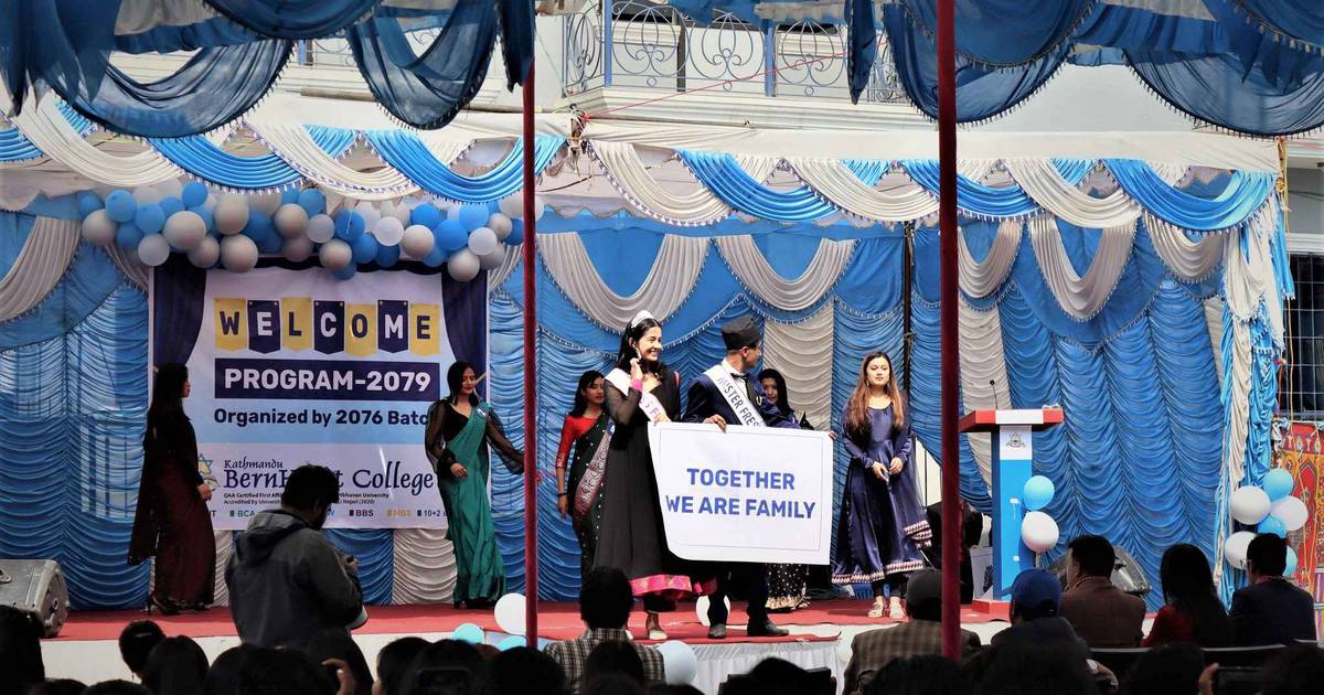 Kathmandu BernHardt College Welcome Program 2079 - Edusanjal