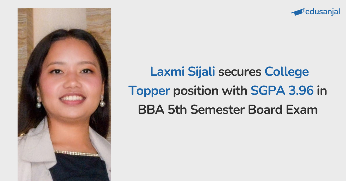 MNC Congratulates Ms. Laxmi Sijali for Being BBA Fifth Semester Topper ...