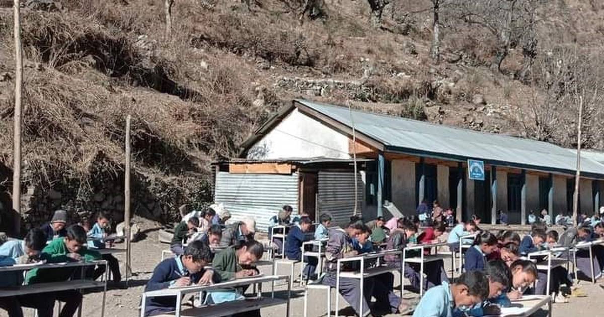 Humla students combat the extreme cold by taking exams outdoors in the ...