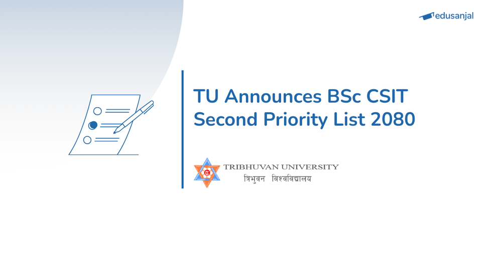 BSc CSIT Second Priority List 2080 - Tribhuvan University - Edusanjal