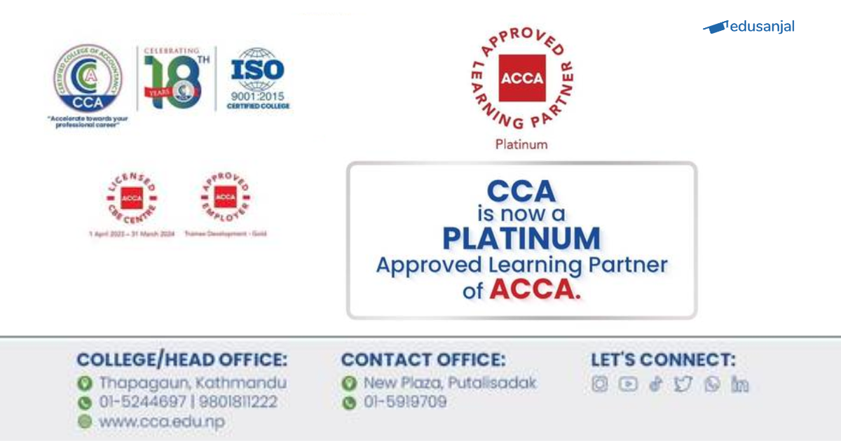 ACCA Platinum Status Awarded to CCA College - A Landmark in Educational ...