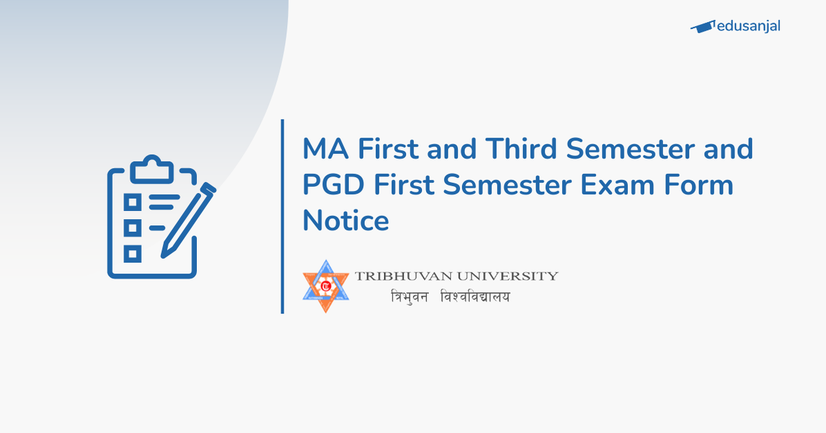 MA First and Third Semester and PGD First Semester Exam Form Notice ...