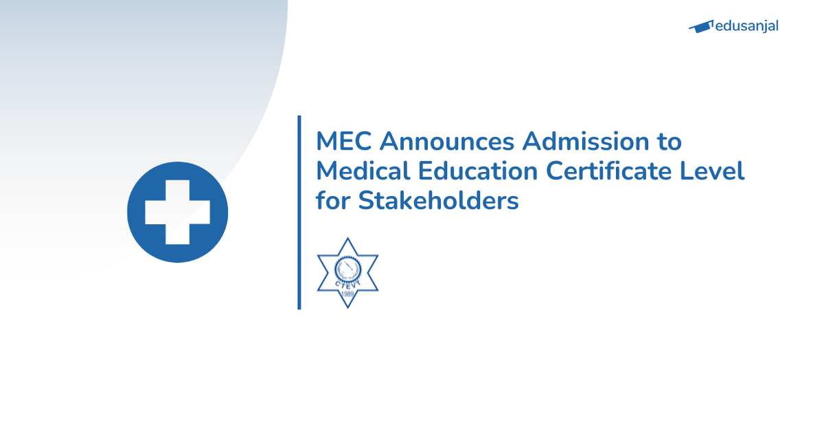 Important Notice for Stakeholders - Admission to Medical Education Certificate Level by MEC ...