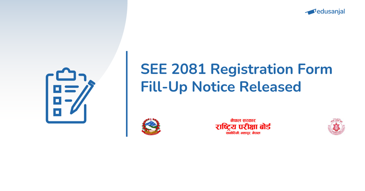 SEE 2081 Registration Form Fill Up Notice - Edusanjal