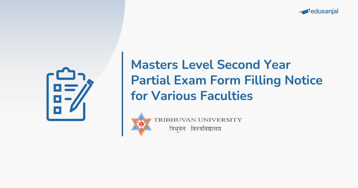 Masters Level Second Year Partial Exam Form Filling Notice for Various ...
