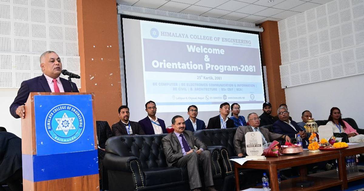 Himalaya College of Engineering Hosts Welcome and Orientation Program ...
