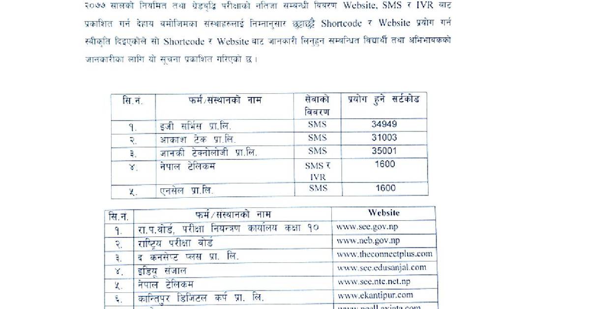 How to check SEE result 2077? - Edusanjal