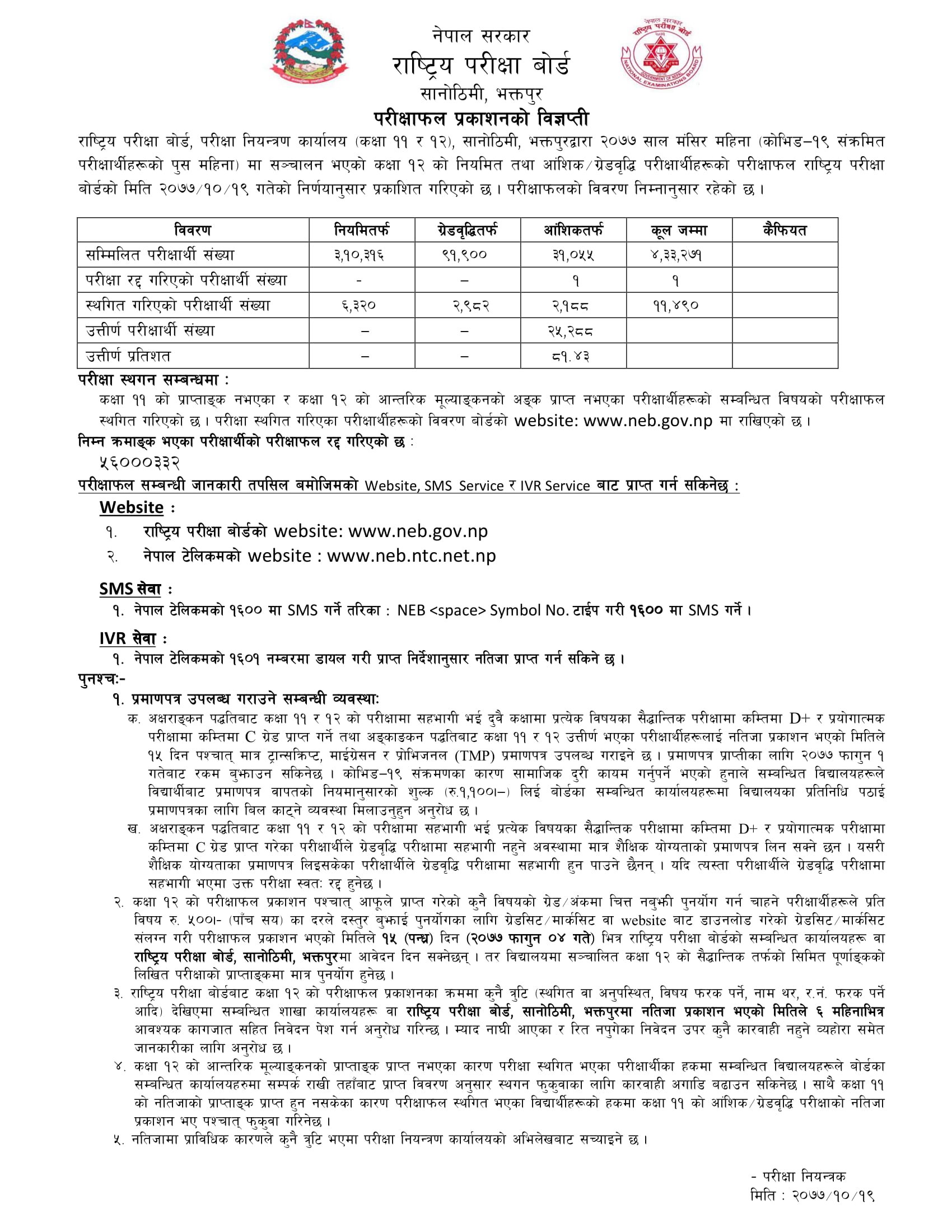 How To Check NEB Grade 12 Results Edusanjal